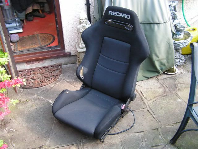 Recaro SR4 recliner in plain black with JDM Recaro S13,S14 seat frame