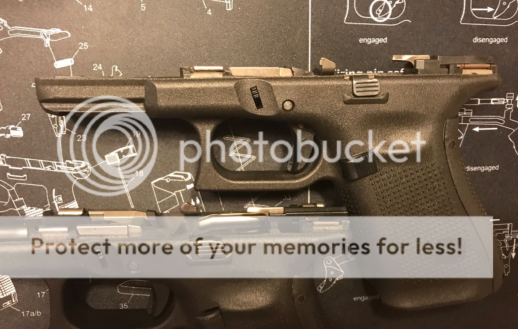 Gen5 G19 trigger mech housing and trigger bar will fit in a Gen 4 Glock ...