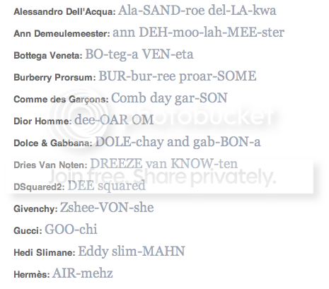How To Pronounce Designer Names | *respekt. | Veni, Vidi, Bibi