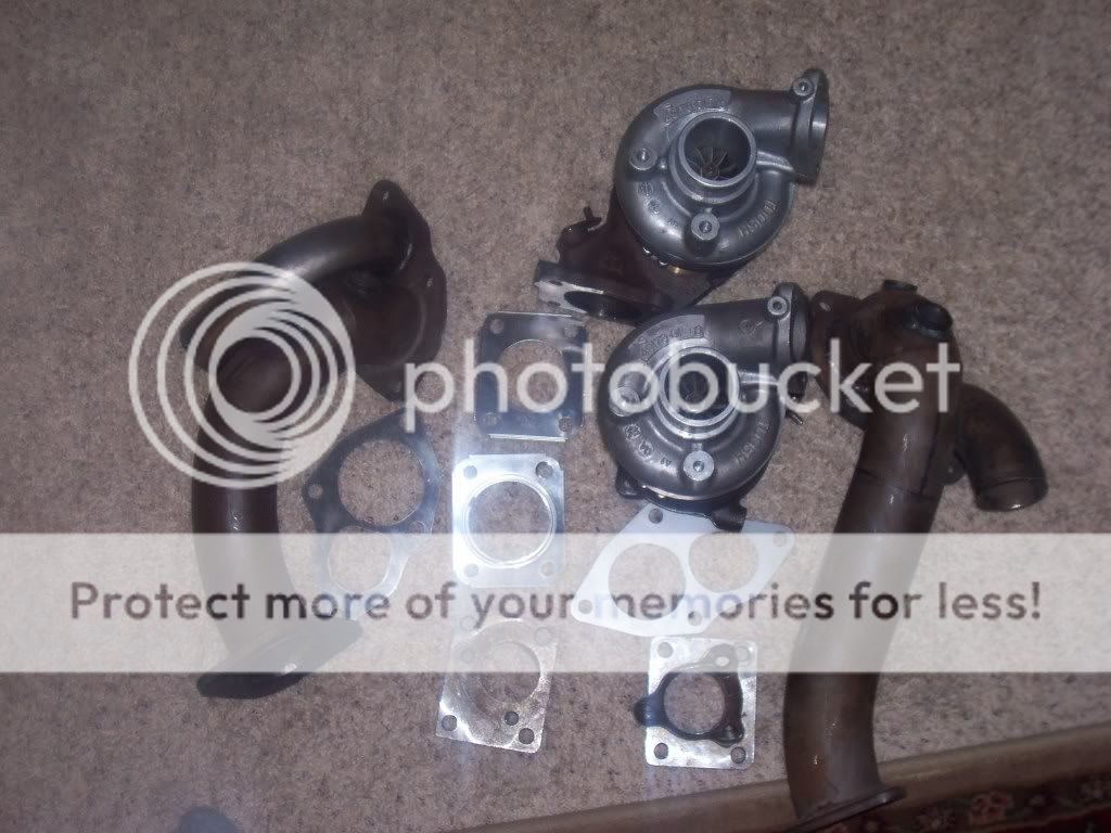 Freshly Rebuilt 14b Turbos and Adapter Plate Kit. | Mitsubishi 3000GT ...