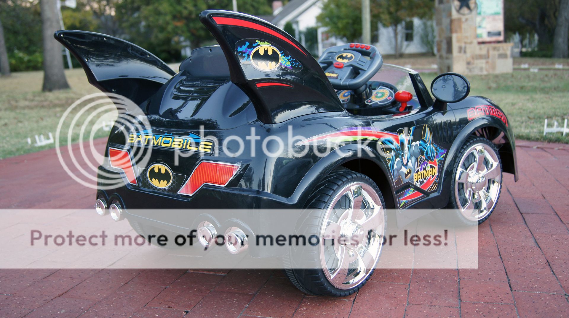 New Blue Batman Batmobile Power Ride On Car Wheels 6v 10Ah Battery ...